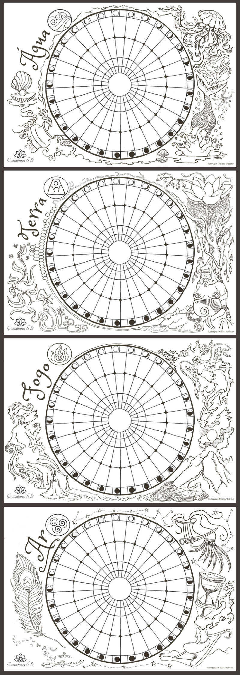 Mandalas 4 Elementos - Holística Artes Gráficas