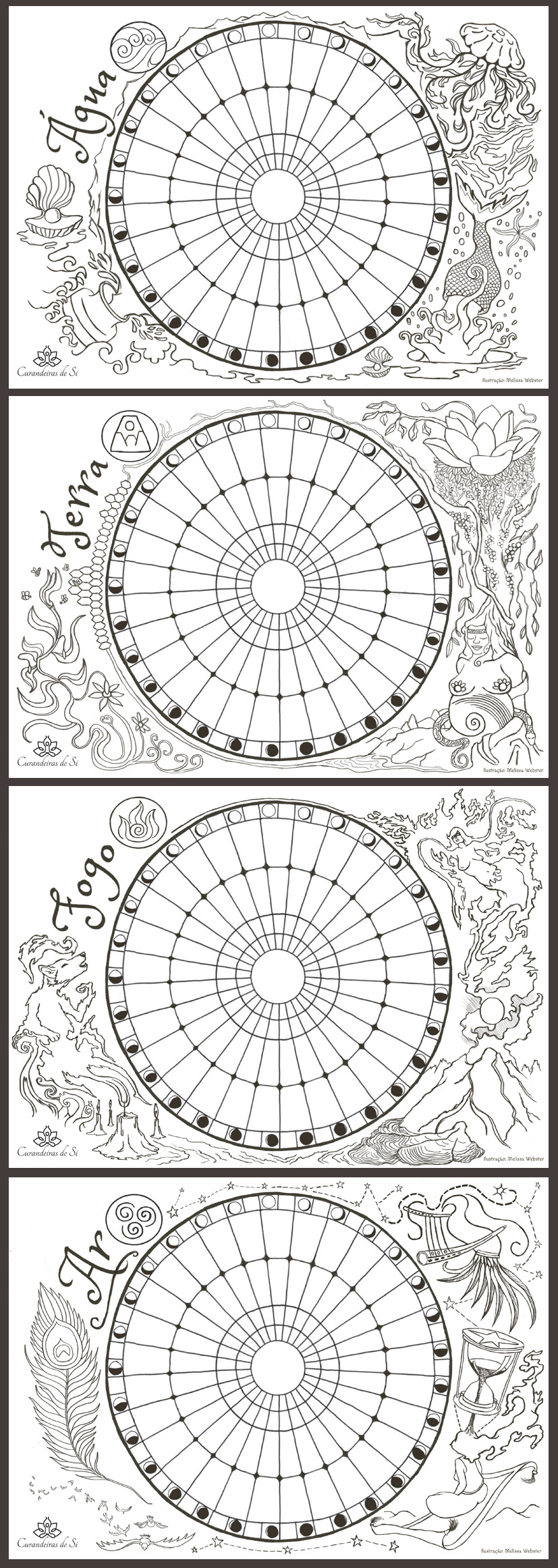 Mandalas 4 Elementos - Holística Artes Gráficas