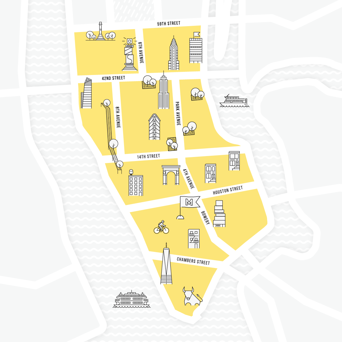 NYC Spot & Map Illustration - Maple Creative
