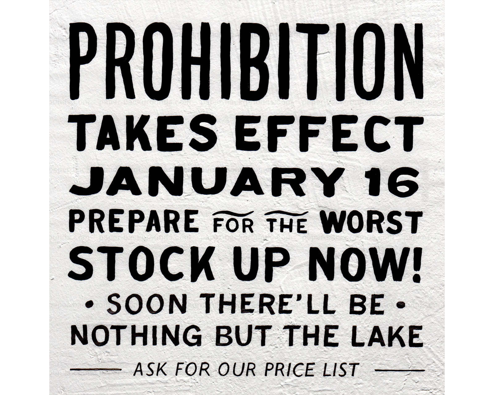 PROHIBITION: 1920 - 1933 - Letters and Liquor