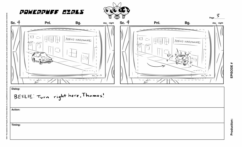 "The Powerpuff Girls" - Pavin's Storyboard Portfolio