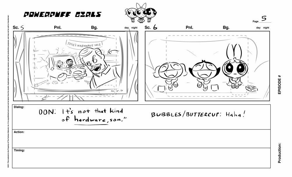 "The Powerpuff Girls" - Pavin's Storyboard Portfolio