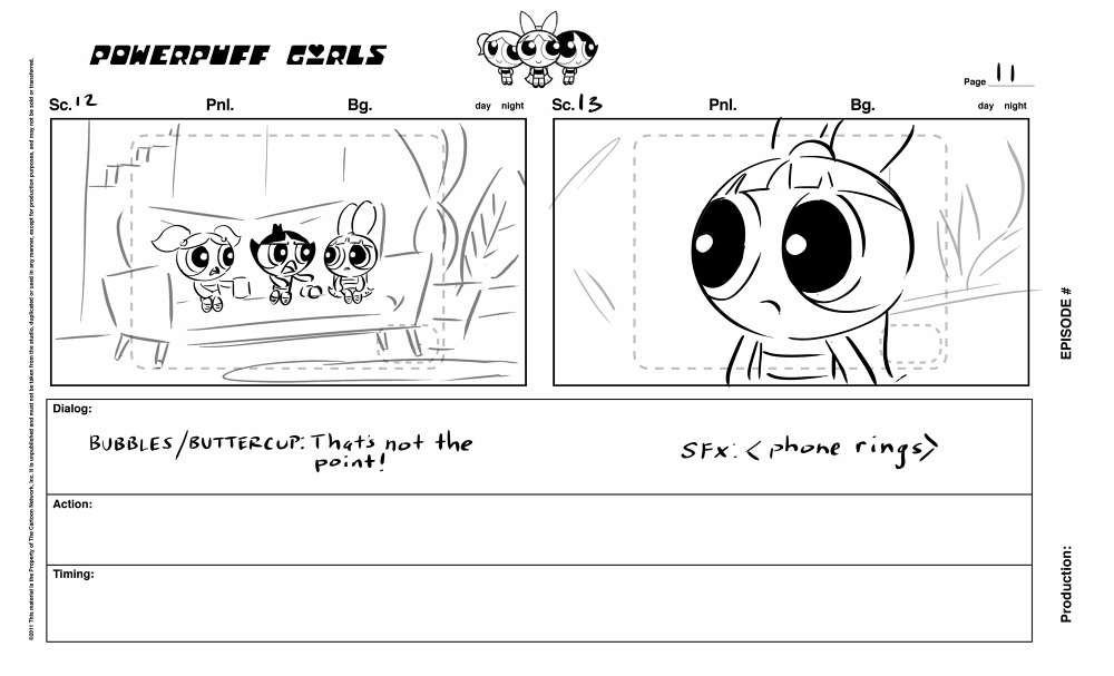 "The Powerpuff Girls" - Pavin's Storyboard Portfolio