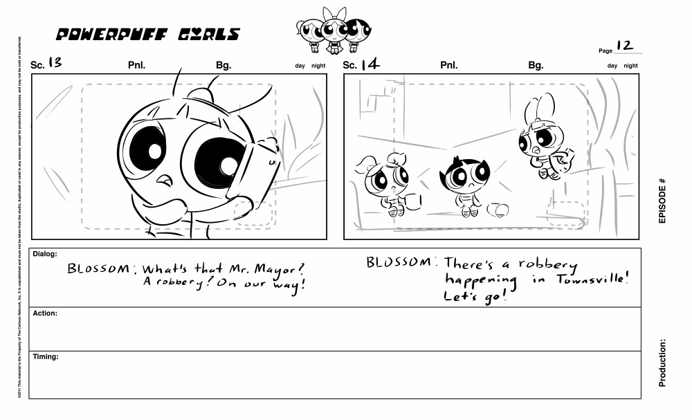 "The Powerpuff Girls" - Pavin's Storyboard Portfolio