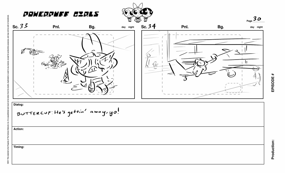 "The Powerpuff Girls" - Pavin's Storyboard Portfolio