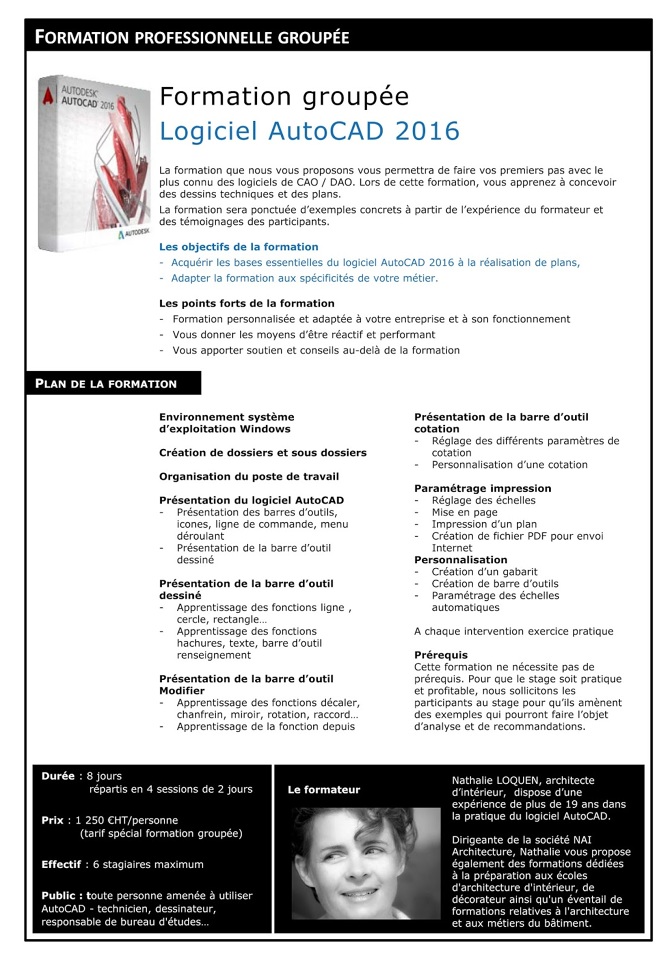 Formation Autocad