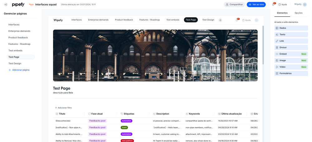 Pipefy - Interface Builder - Frederico Blanco