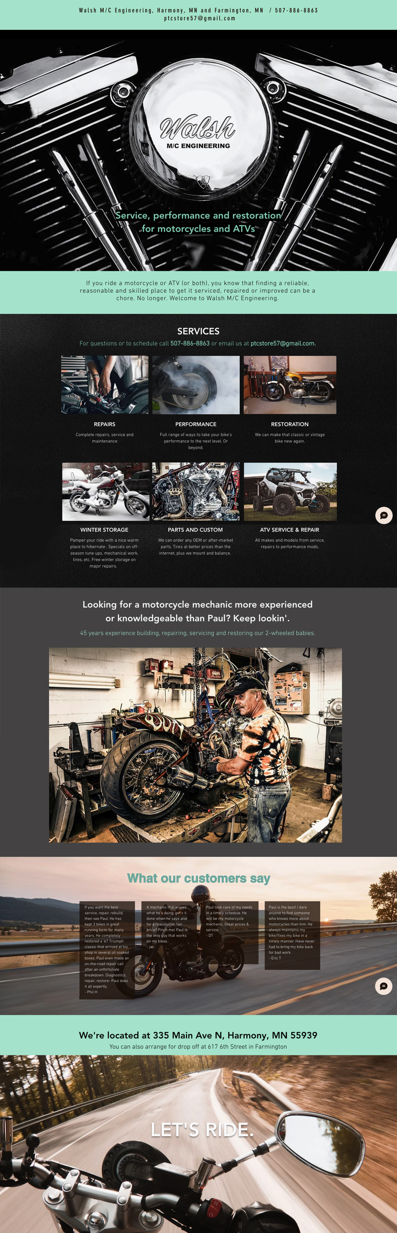 Walsh M/C Engineering website - jac coverdale