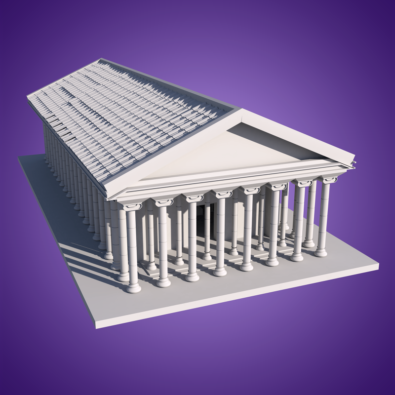 Class Exercise: Modeling a Parthenon - Low Poly - Jon Ander Navarro