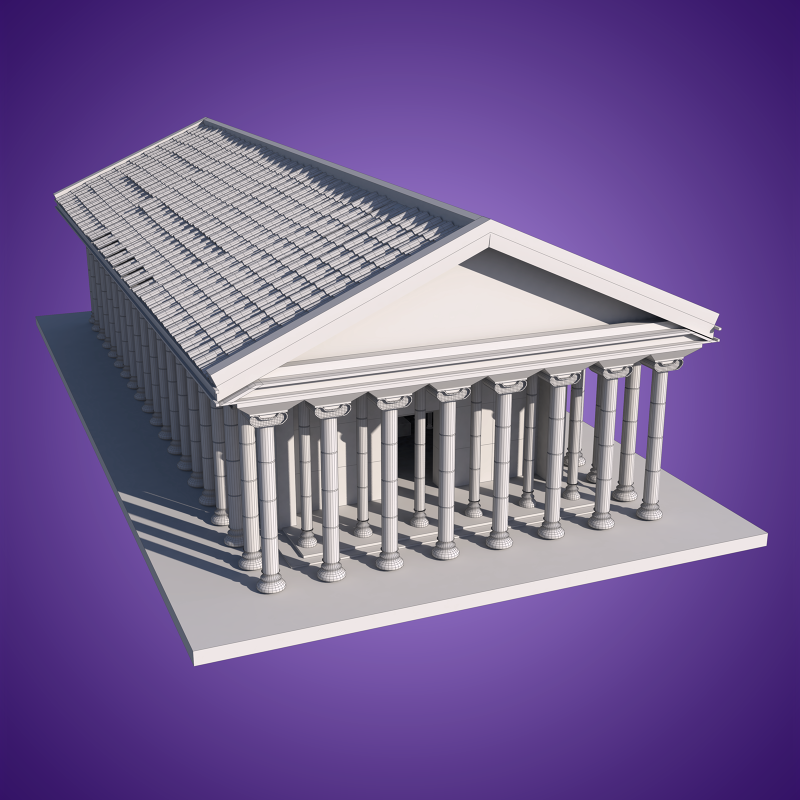 Class Exercise: Modeling a Parthenon - Low Poly - Jon Ander Navarro