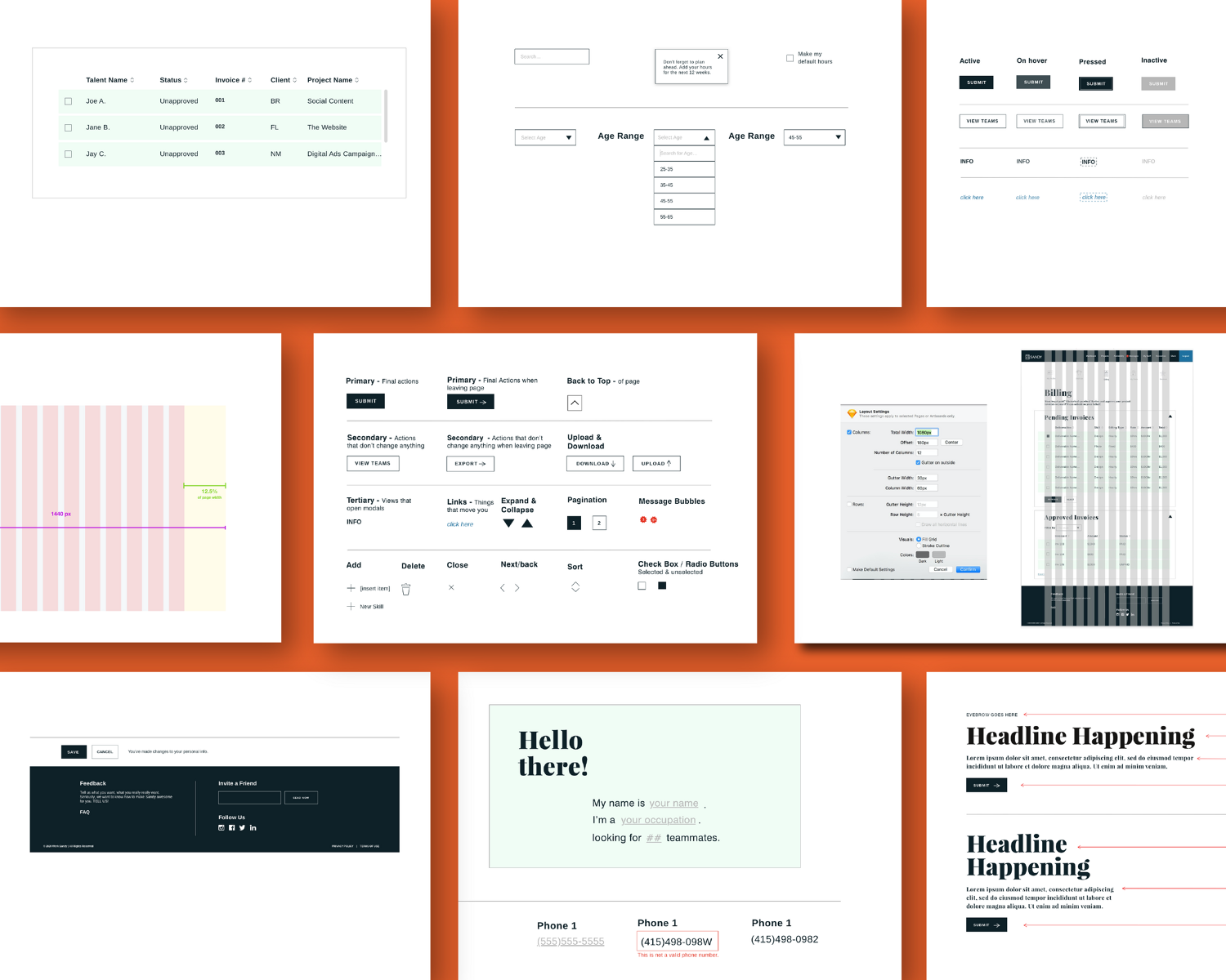 Sandy UI Design - B. ANDREINA PRADO : Design • Motion • Photo