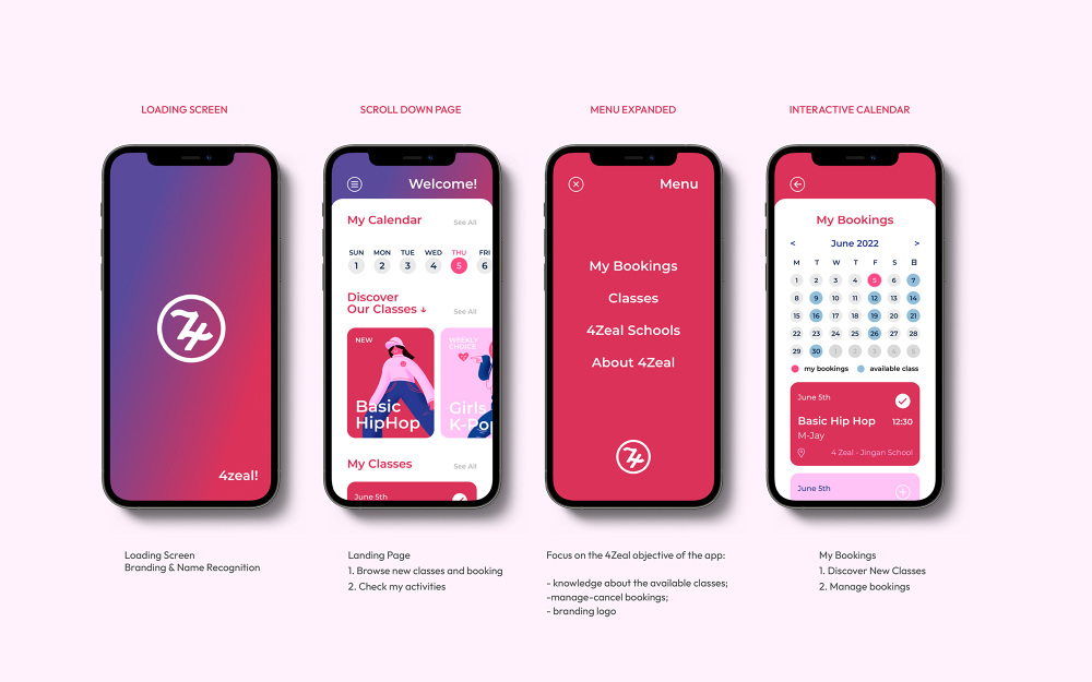 4 ZEAL | Children's Street Dance School Branding & UI - Melo & Yan ...