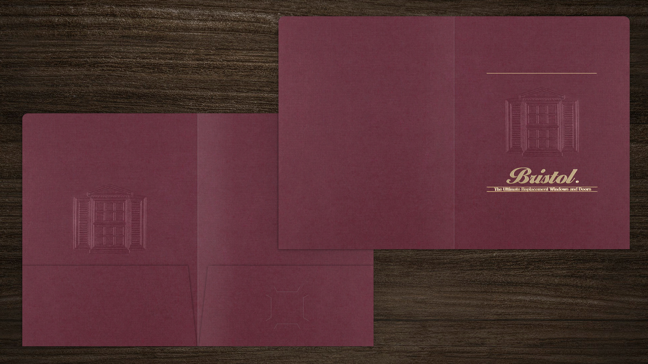 Foil Embossed Presentation Folder - Company Folders