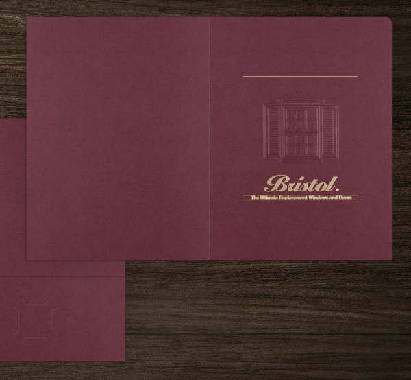 Foil Embossed Presentation Folder - Company Folders