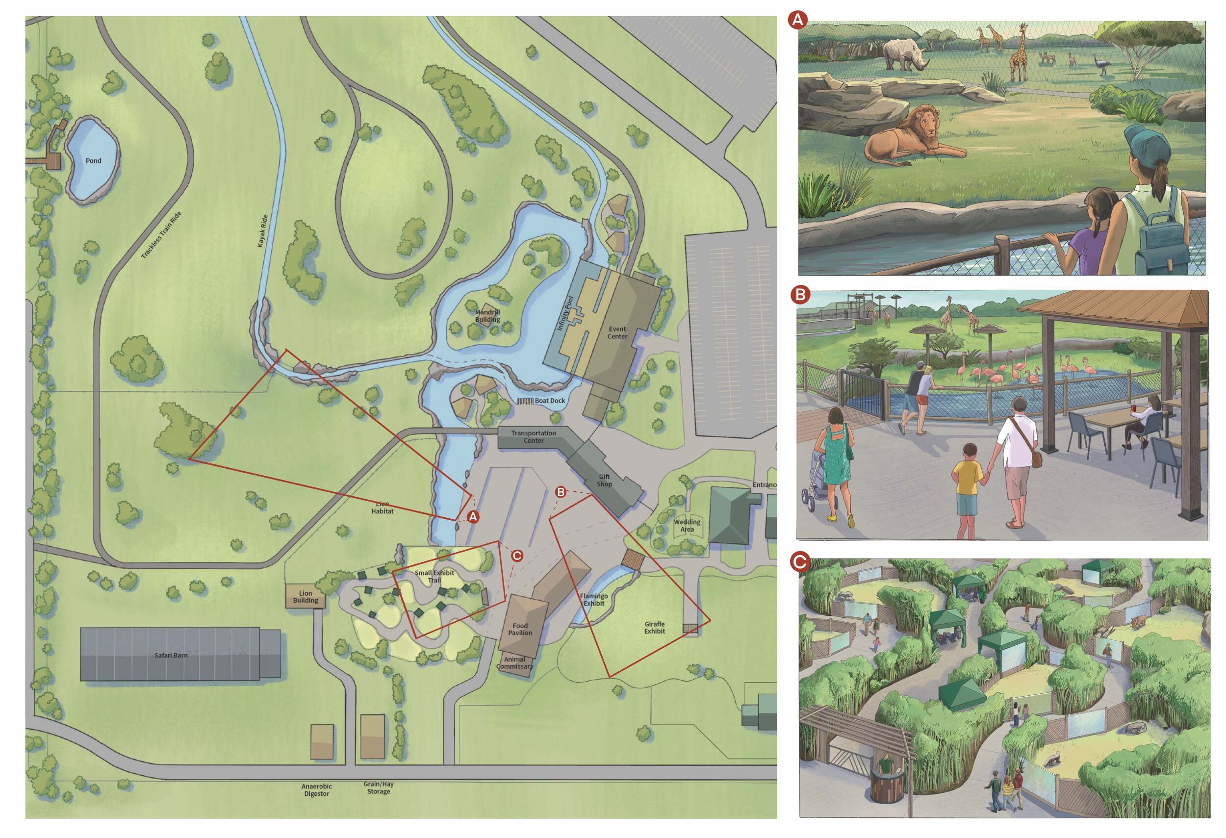 Zoo Expansion Concept Drawings - Lindsey Kernodle Artwork