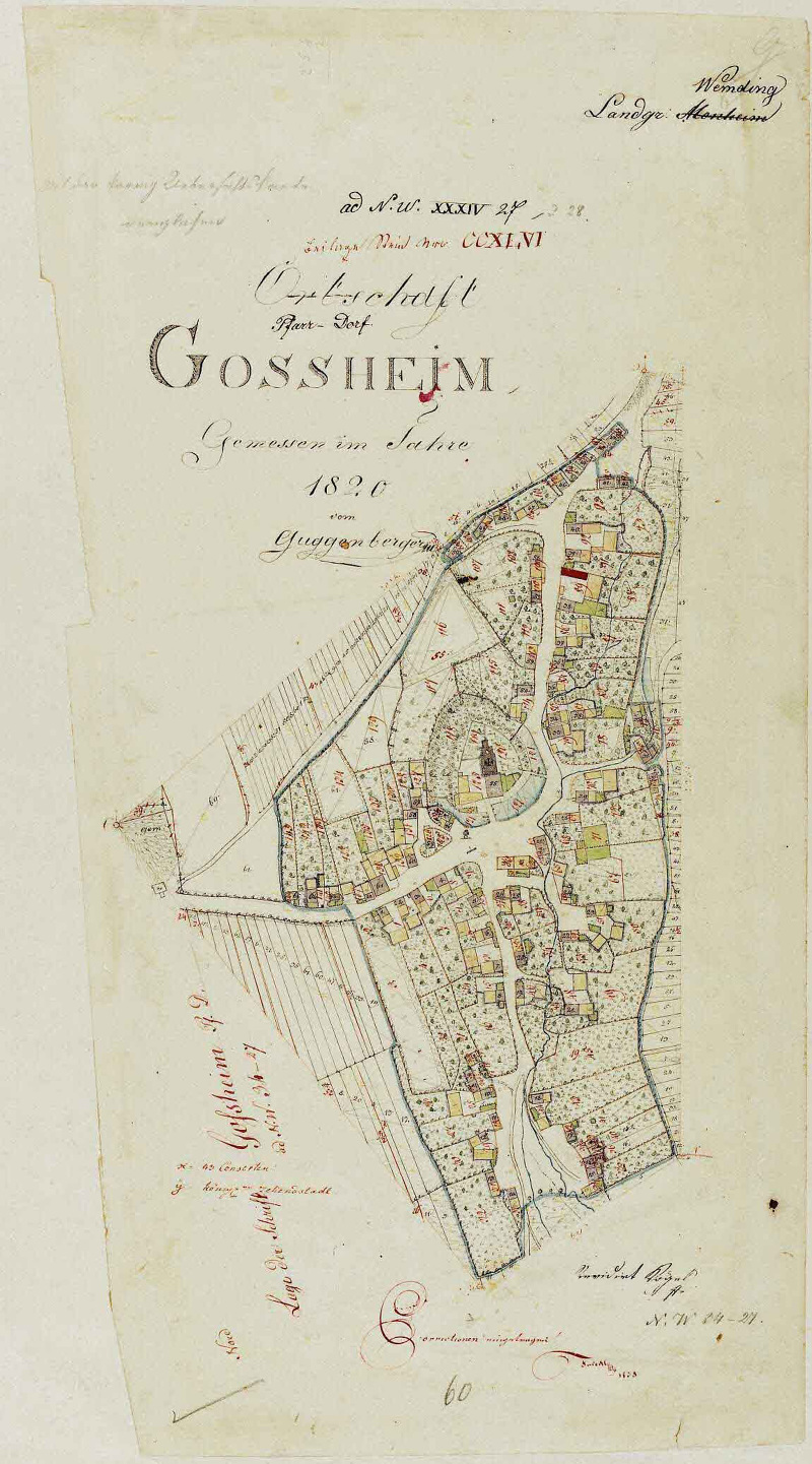Alte Karten und Bilder - Gerst aus Gosheim