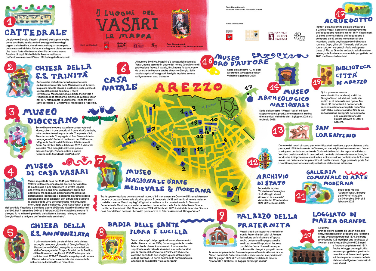 Poste & Mappa di Giorgio Vasari Arezzo - Giovanni Colaneri