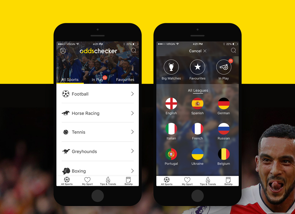 Oddschecker - azk ui ux