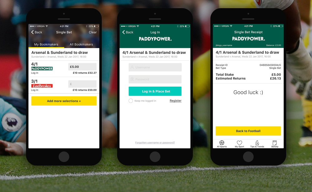Oddschecker - azk ui ux