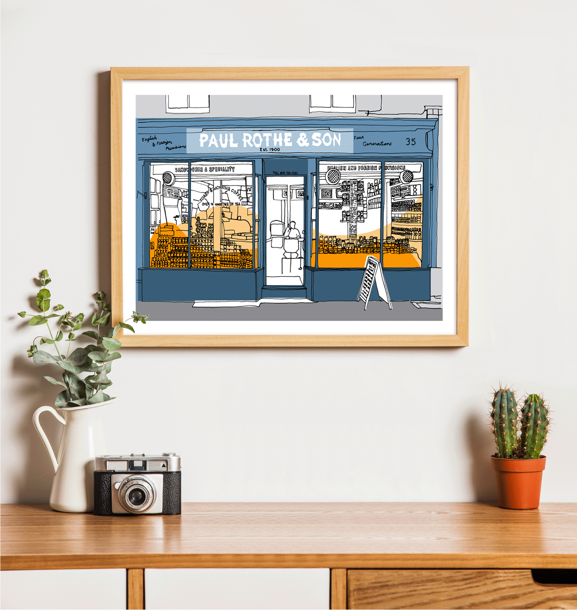 Paul Rothe & Son - Shop front - Claire Rollet illustrator