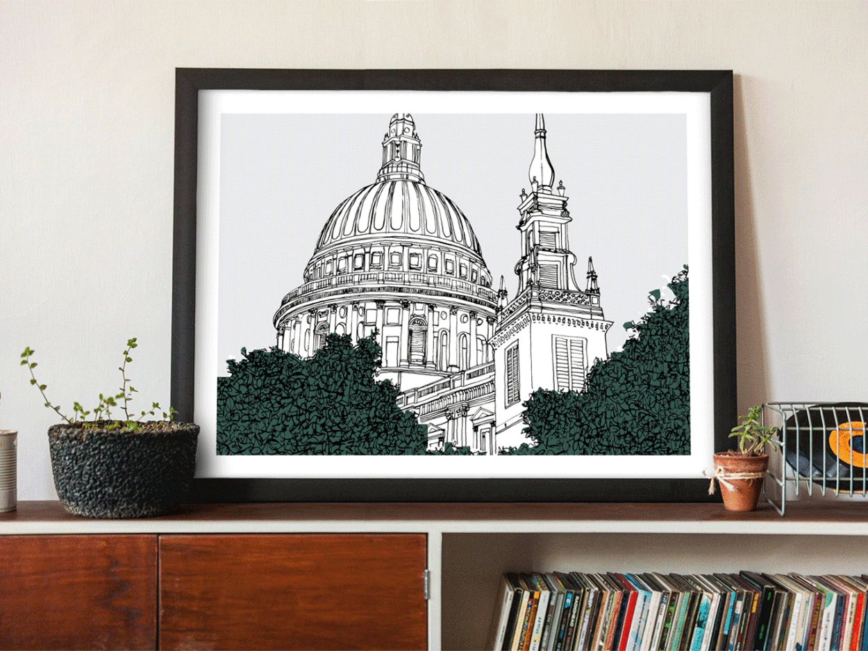 St Paul Cathedral - Claire Rollet illustrator