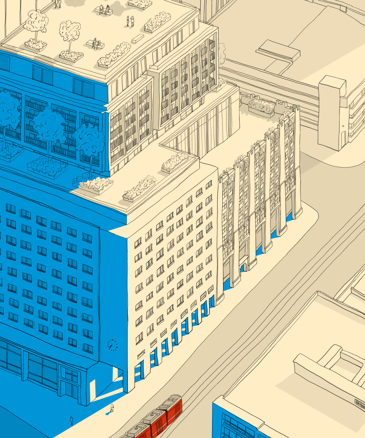 The United Building, Downtown Toronto - Claire Rollet illustrator