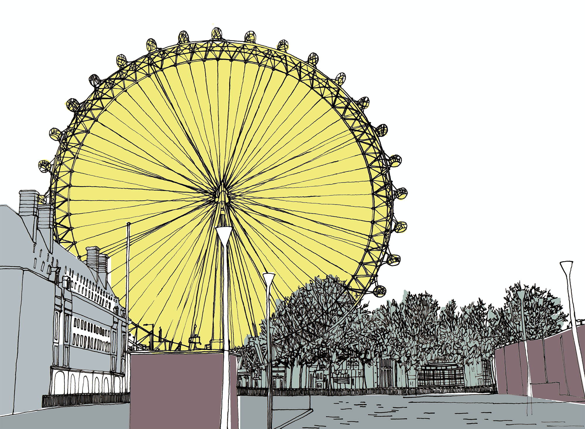 London Eye - Claire Rollet illustrator