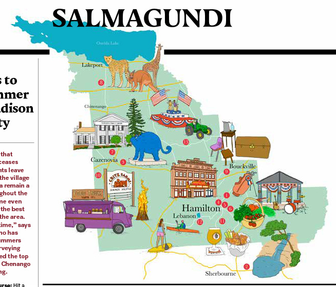 Map for University Magazine - Claire Rollet illustrator