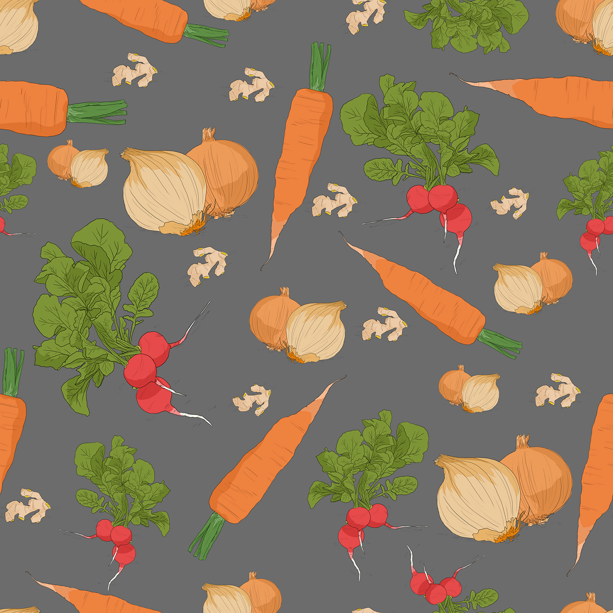 Legumes pattern - Claire Rollet illustrator