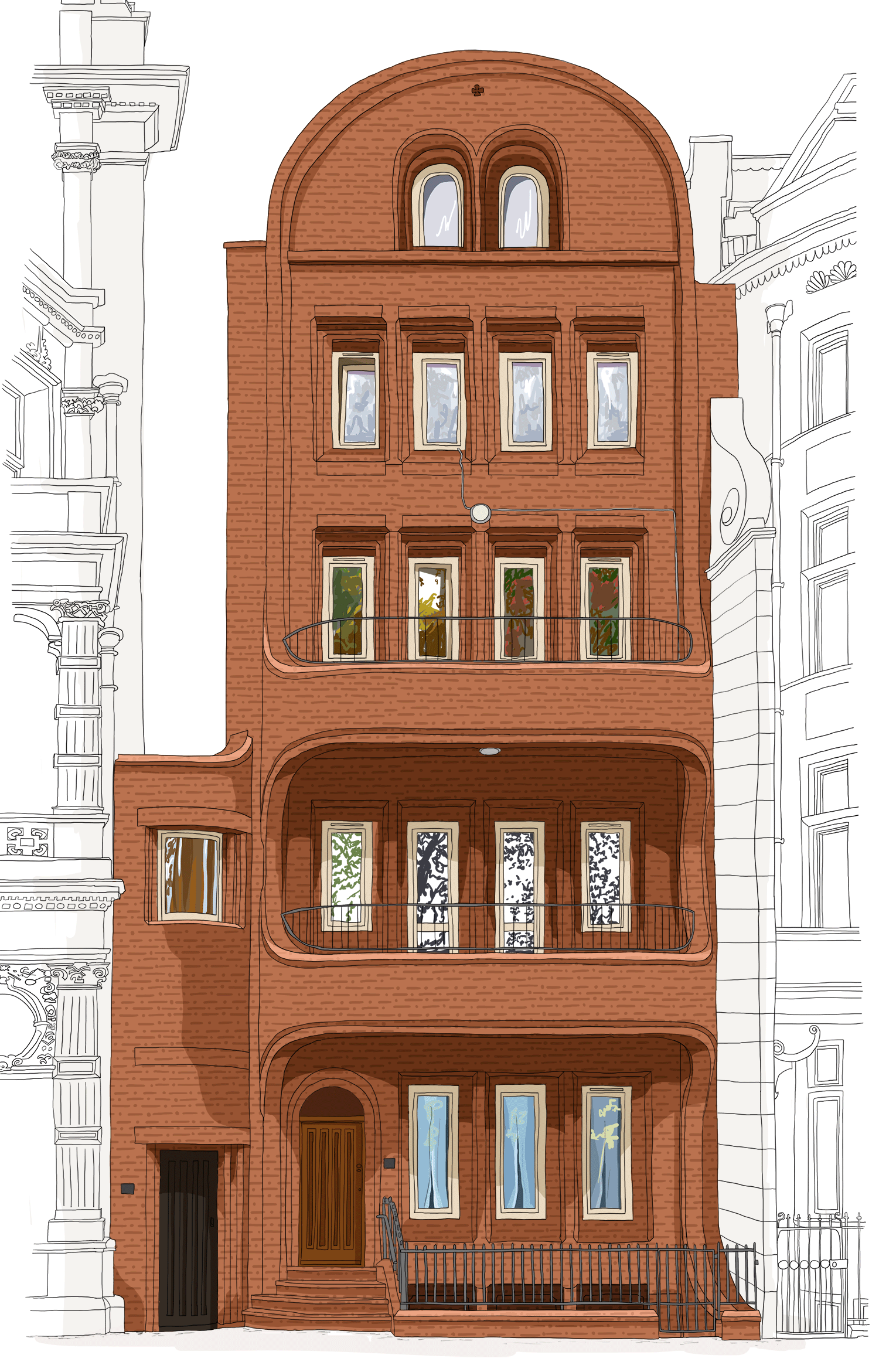 Hyde Park Estate, London - Claire Rollet illustrator