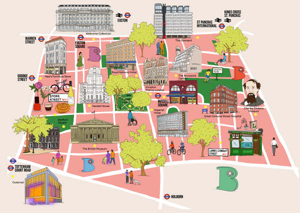 Bloomsbury map - Claire Rollet illustrator