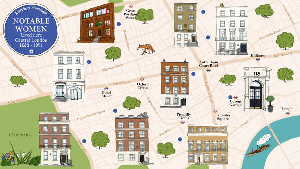 Interactive map, Notable Women - Claire Rollet illustrator
