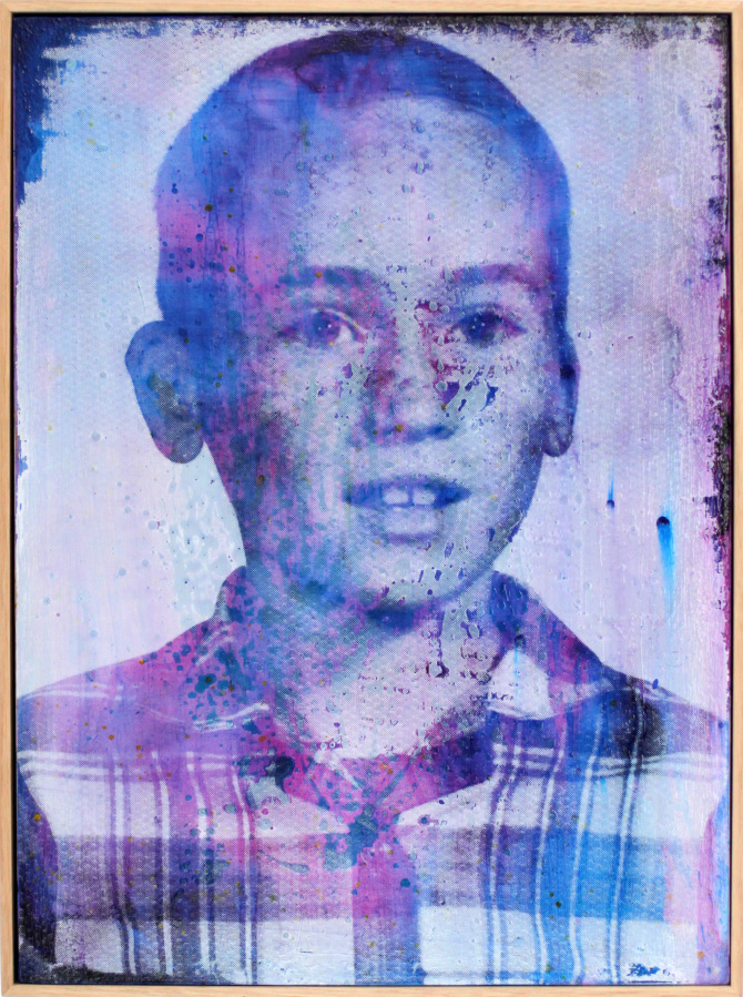 Untitled (Blue Purple Negative Boy) 2013 - simon attwooll