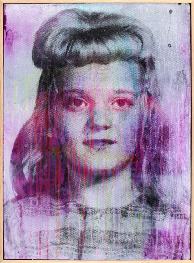 Untitled (Purple Negative Girl) 2013 - simon attwooll