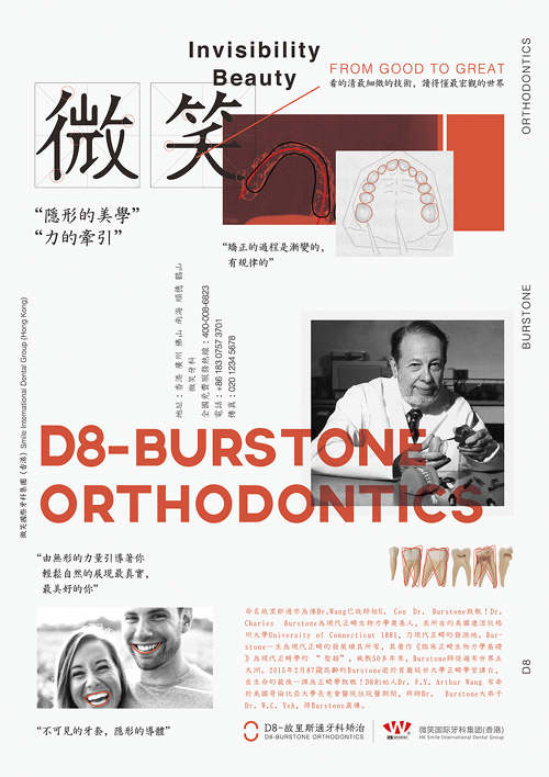 D8 Burstone Orthodontics Poster Design - Orange Pool
