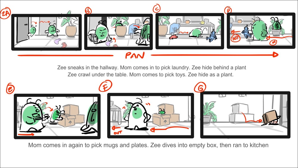 Animation Boards - Sally Wongso | Story Artist