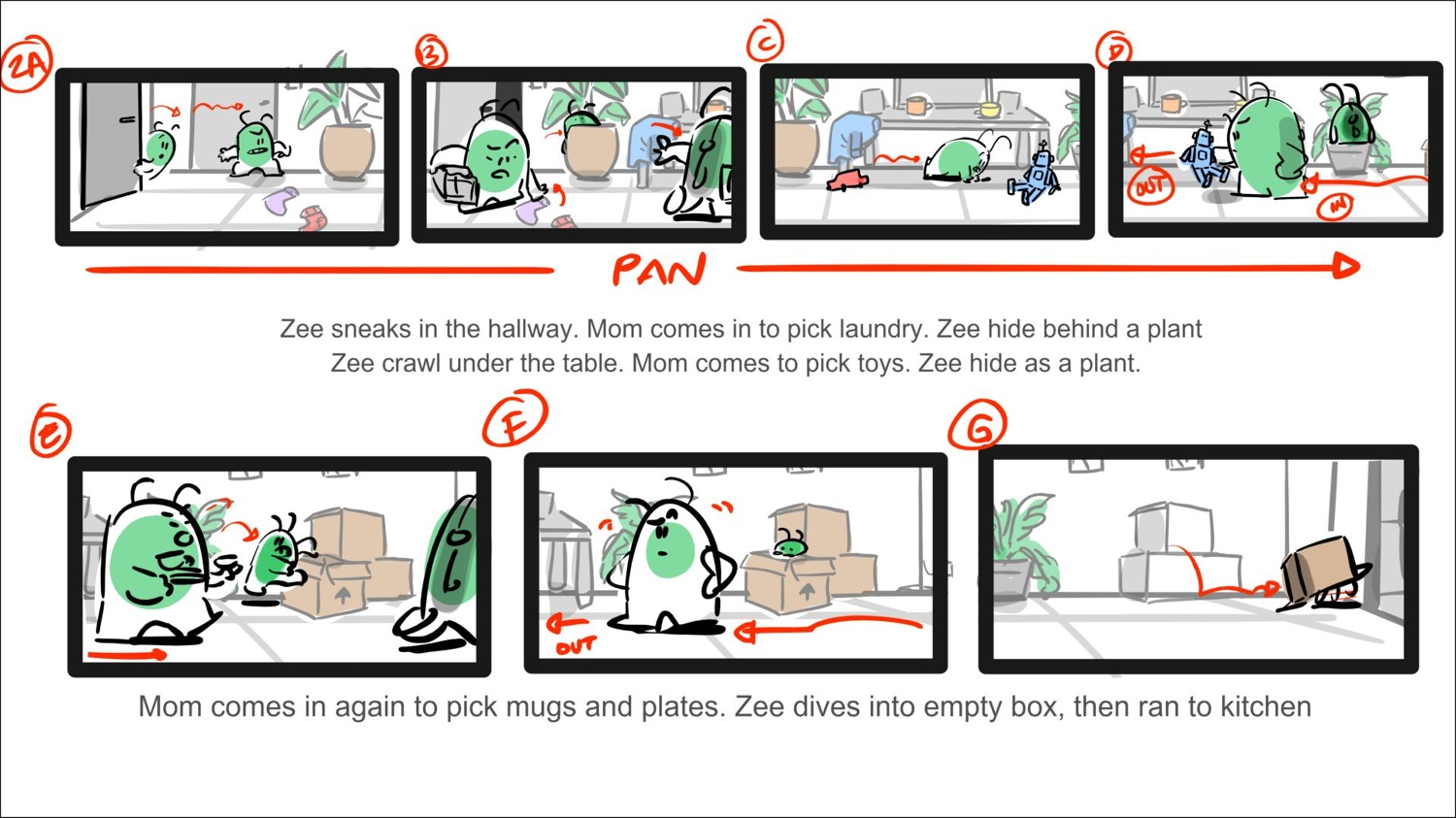 Animation Boards - Sally Wongso | Story Artist