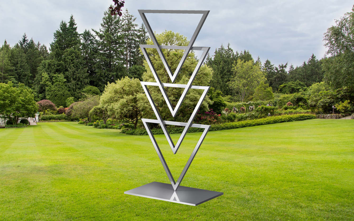 Geometric Triangle Sculpture Triangles Sculpture | Saatchi Art