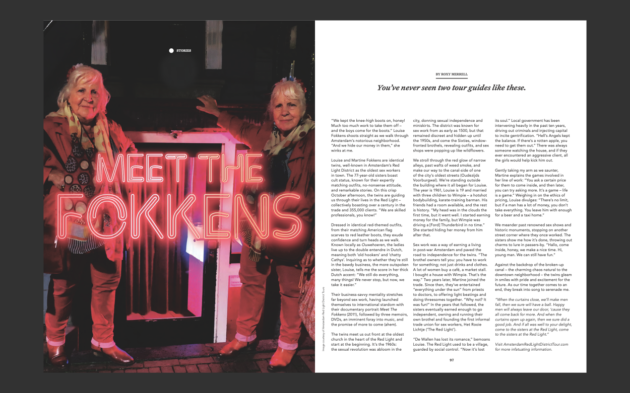 Fokkens Twins interview in Sorbet Magazine - Roxy Merrell
