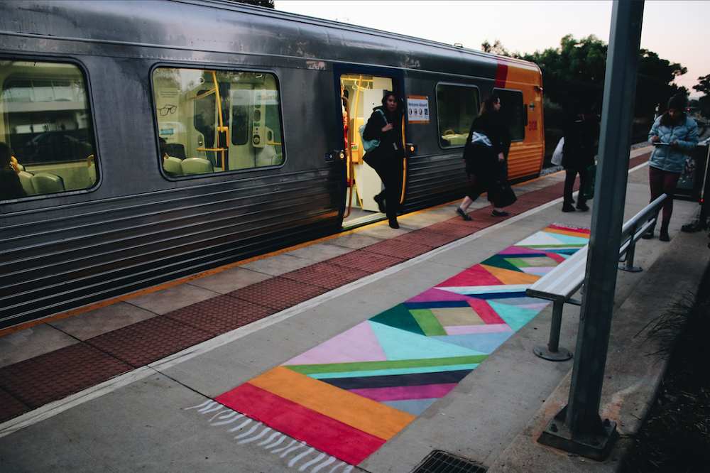 Train station Mural - carpet - Nicky Create | Mural Artist Adelaide