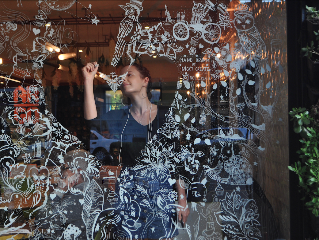 Window Mural - Nicky Create | Mural Artist Adelaide