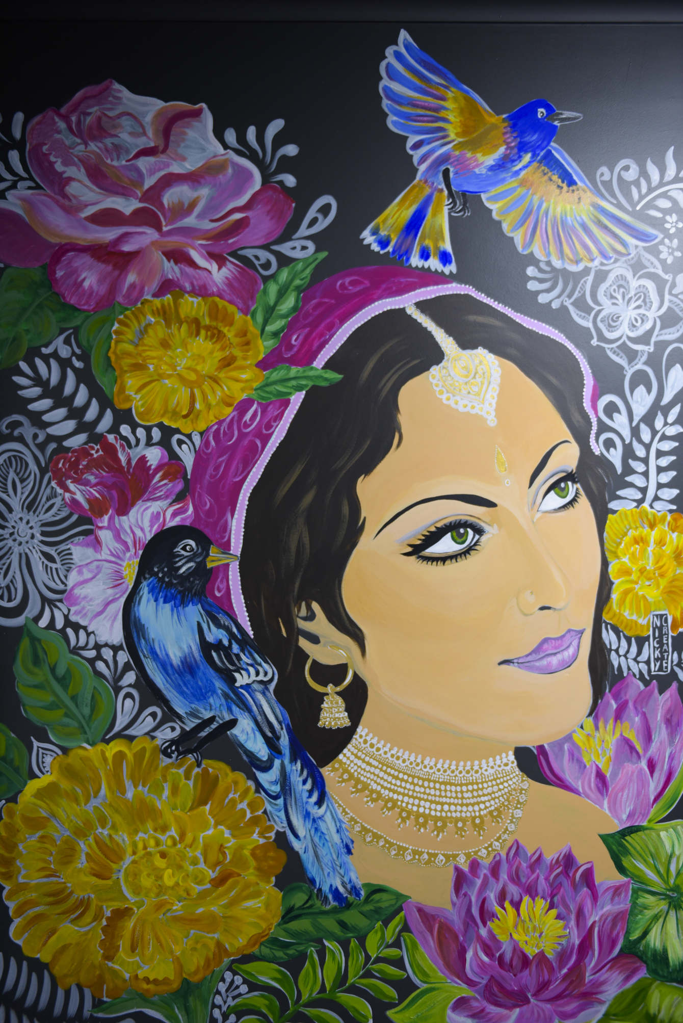 The Cinnamon Club Indian Mural - Nicky Create | Mural Artist Adelaide