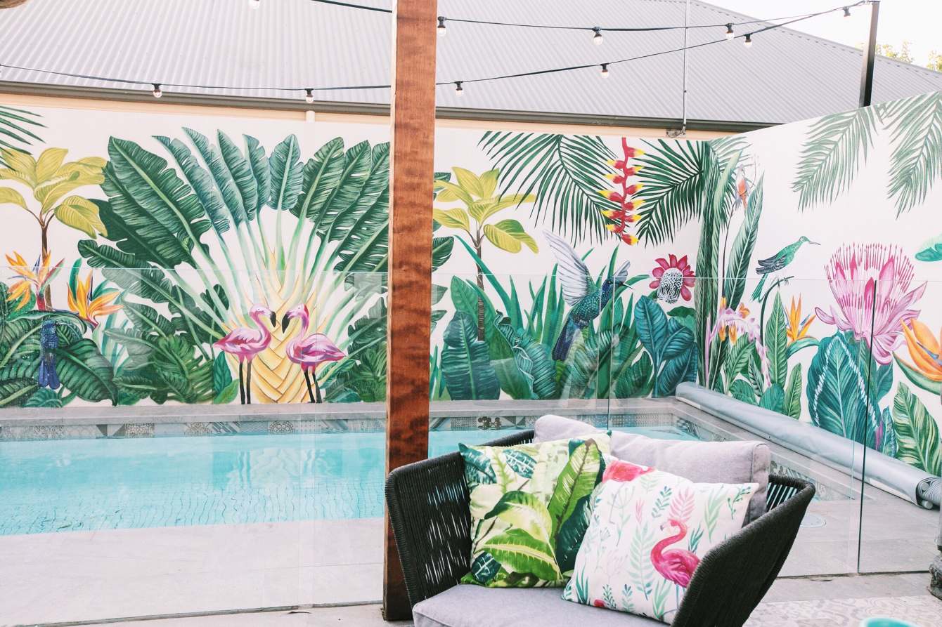 Residential Pool Mural - Nicky Create | Mural Artist Adelaide