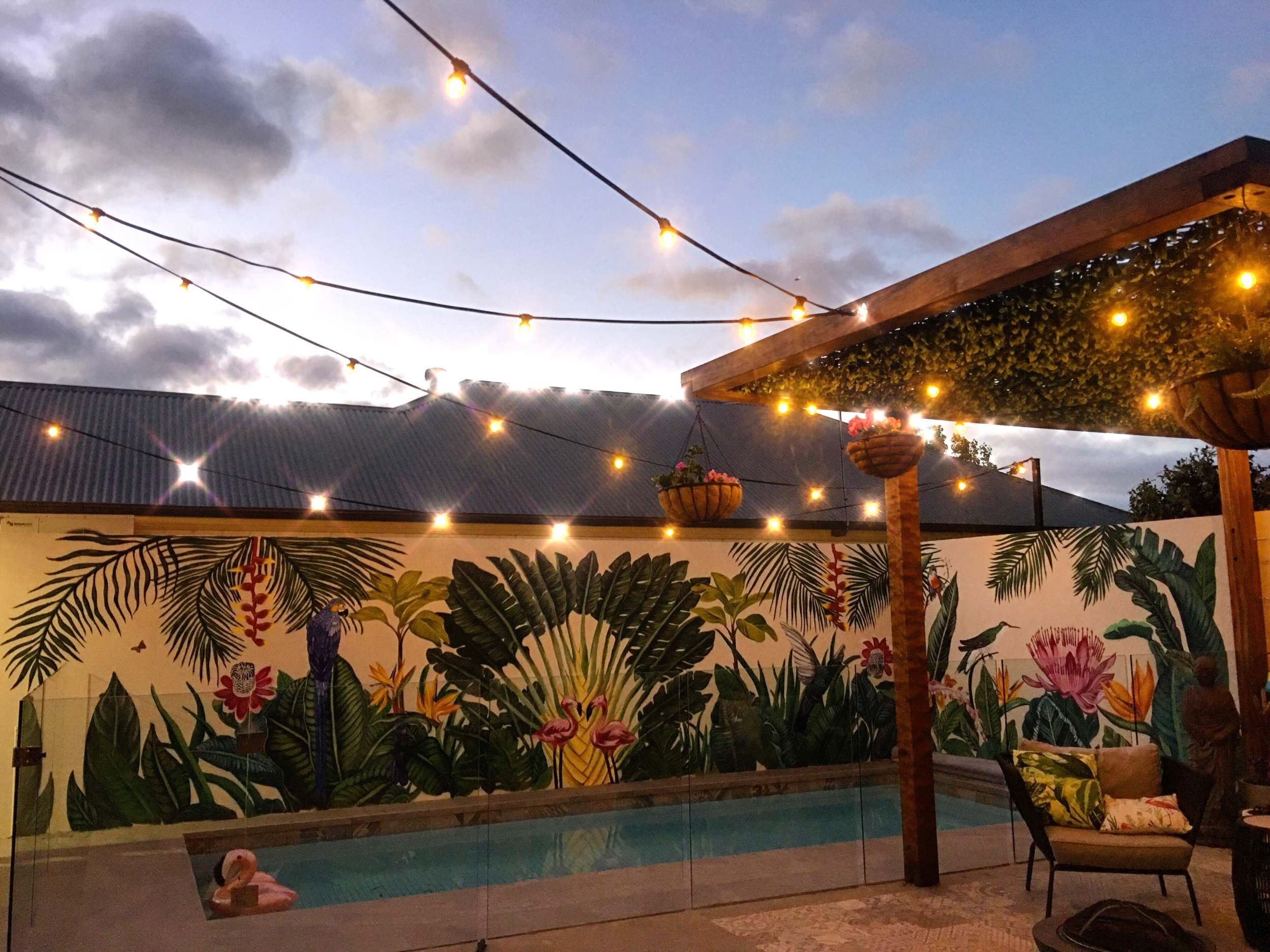 Residential Pool Mural - Nicky Create | Mural Artist Adelaide