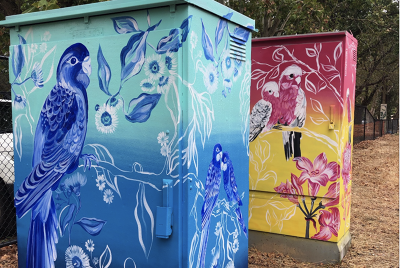 DPTI Croydon Railway Boxes - Nicky Create | Mural Artist Adelaide