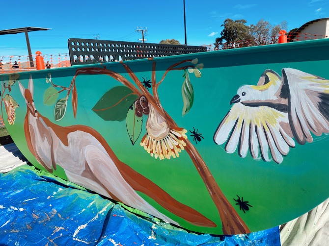 Seaton HS Indigenous Mural - Nicky Create | Mural Artist Adelaide