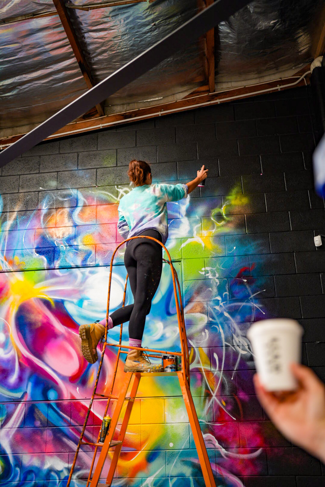 Abstract Mural - Nicky Create | Mural Artist Adelaide