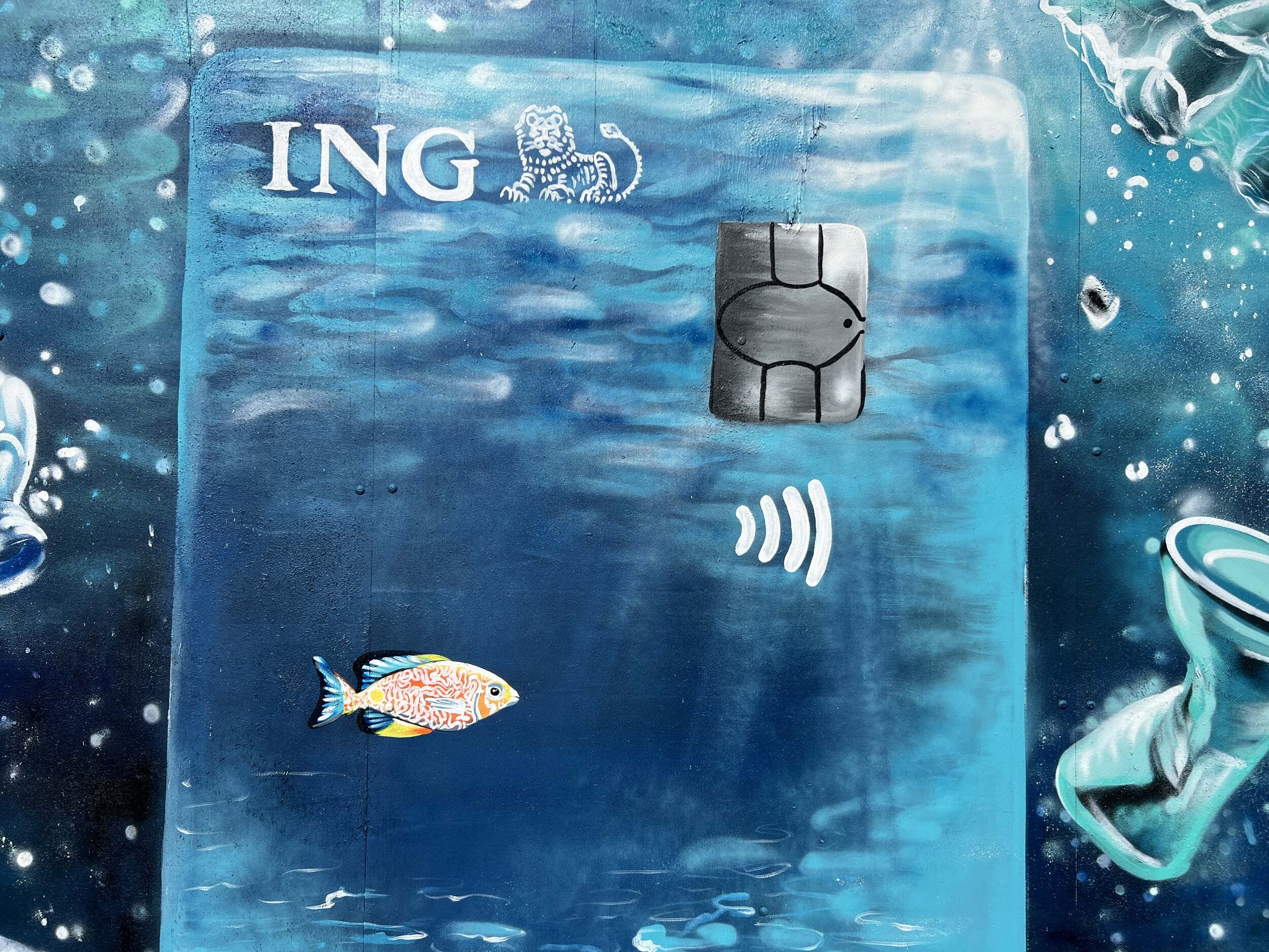 Melbourne ING Bank Advertising - Nicky Create | Mural Artist Adelaide