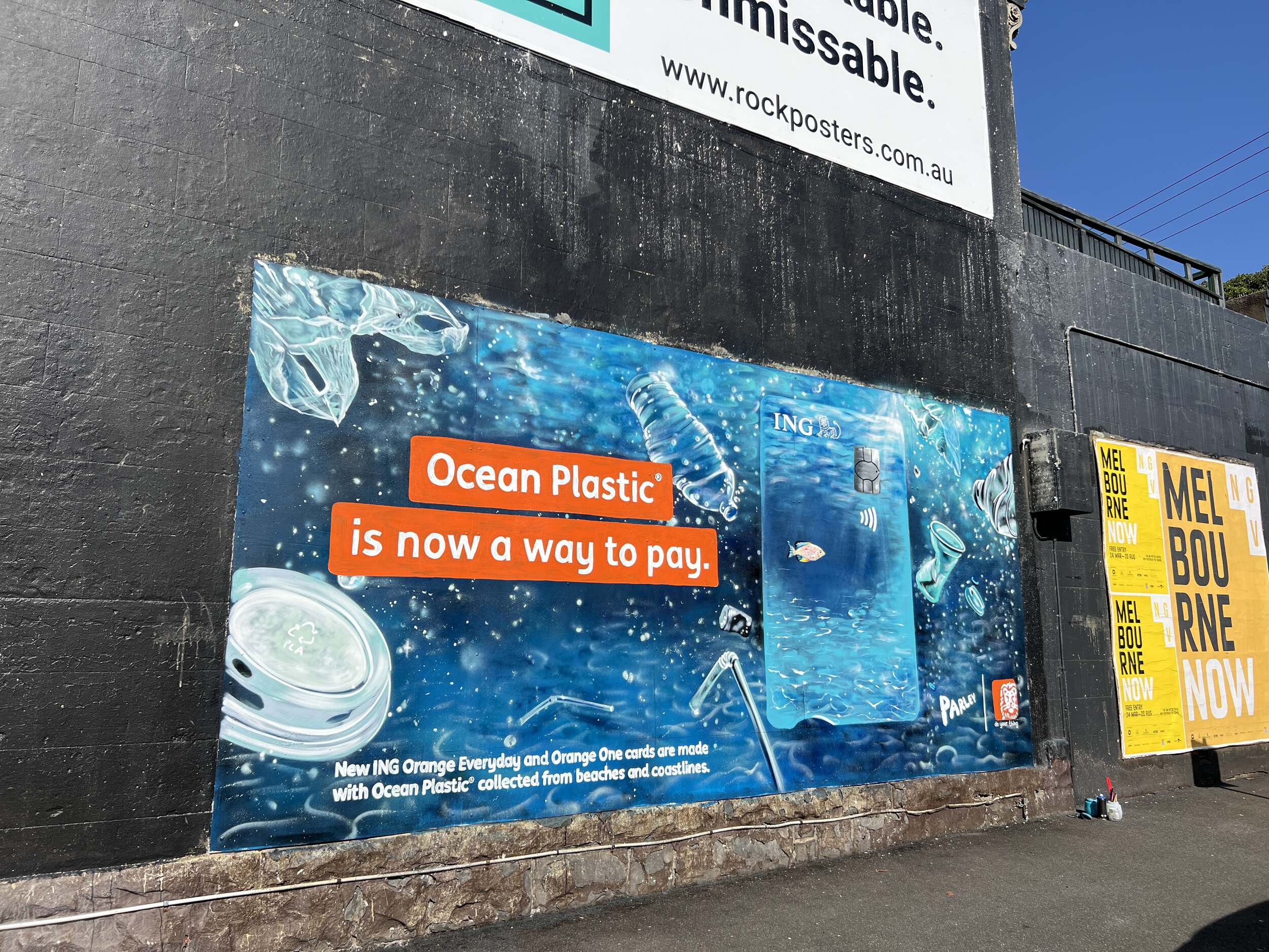 Melbourne ING Bank Advertising - Nicky Create | Mural Artist Adelaide