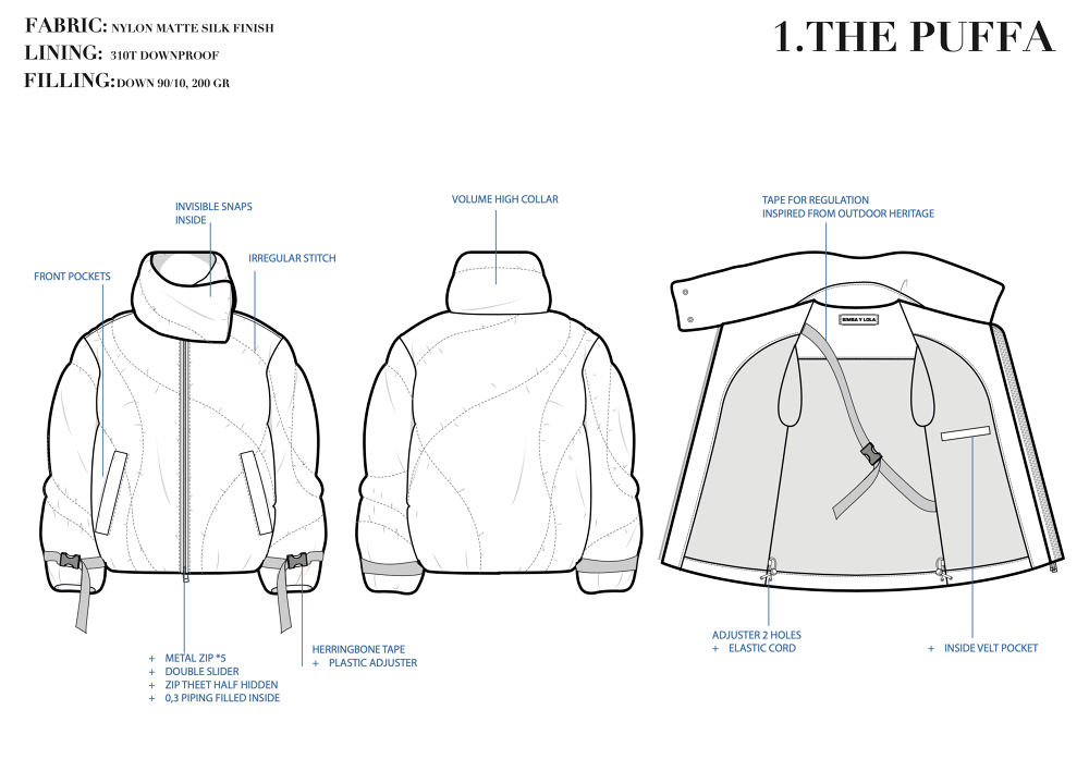 W'S ROMANTIC DYSTOPIA AW24 puff sketch - ANGELICA.RUGI